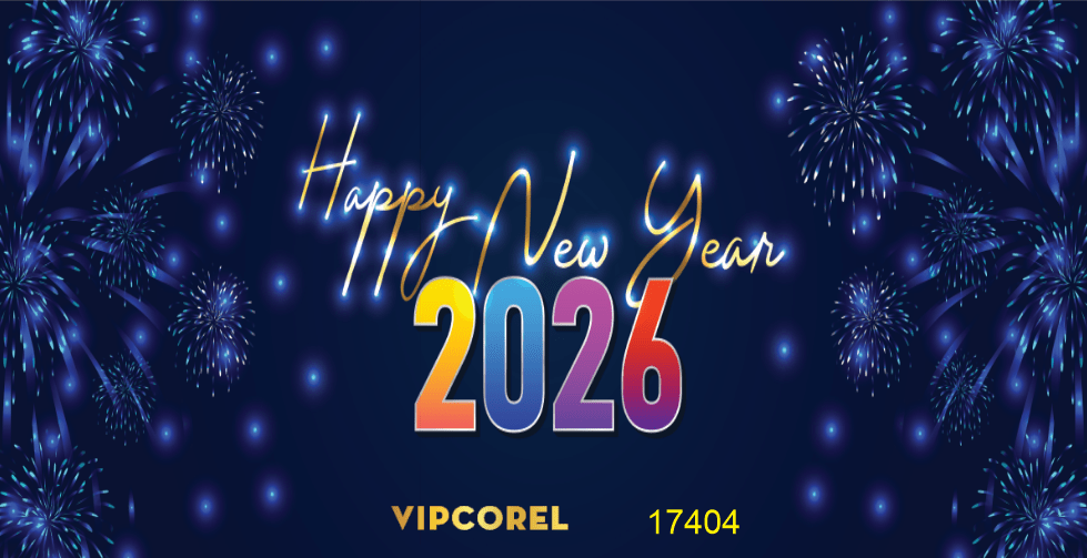 Backdrop Happy New Year 2026 file corel #231 | VIPcorel.com - Thư viện ...
