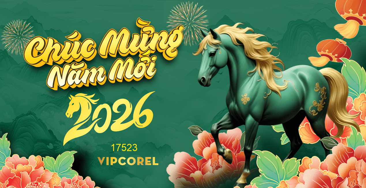 Backdrop Happy New Year 2026 file corel #264 | VIPcorel.com - Thư viện ...