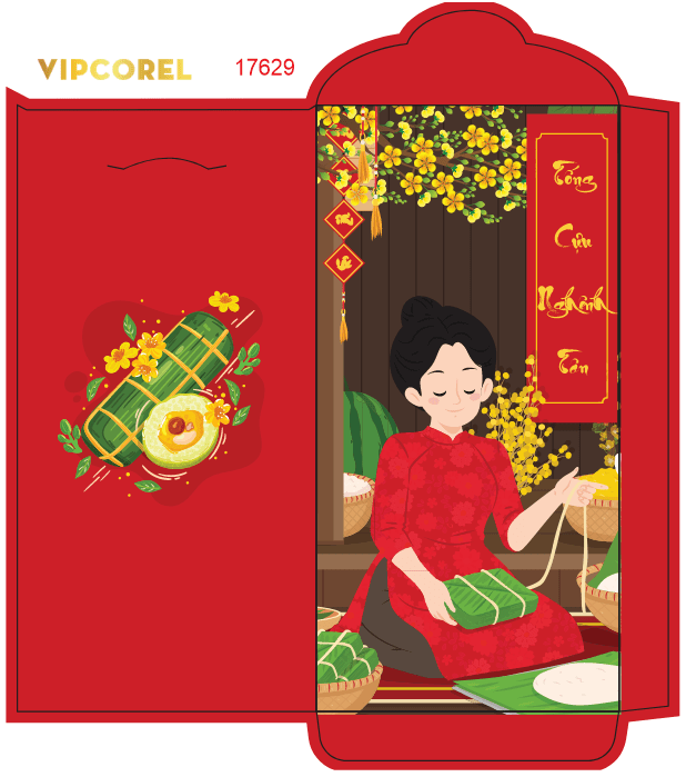 Bao lì xì chúc mừng năm mới 2026 #51 file corel | VIPcorel.com - Thư ...