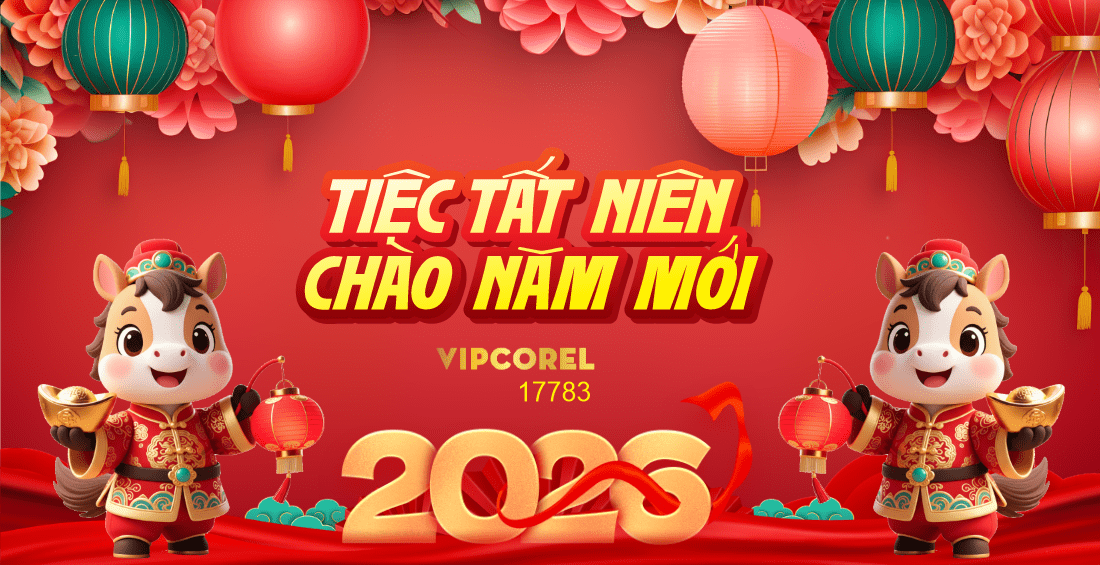 Backdrop Happy New Year 2026 file corel #388 | VIPcorel.com - Thư viện ...