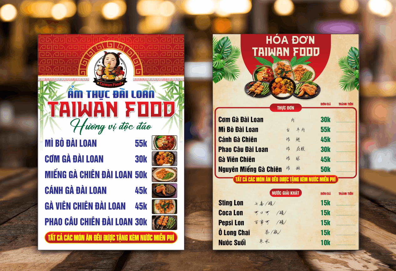 Menu Ẩm thực Đài Loan Taiwan Food file corel | VIPcorel.com - Thư viện ...